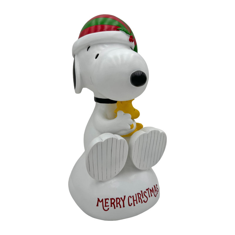 Back Yard Glory Backyard Glory Snoopy & Woodstock Merry Christmas Garden Statue, Officially ...